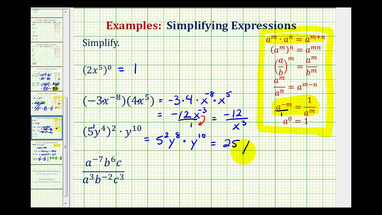 Ex 1 Simplify An Exponential Expression With Negative Exponents Youtube