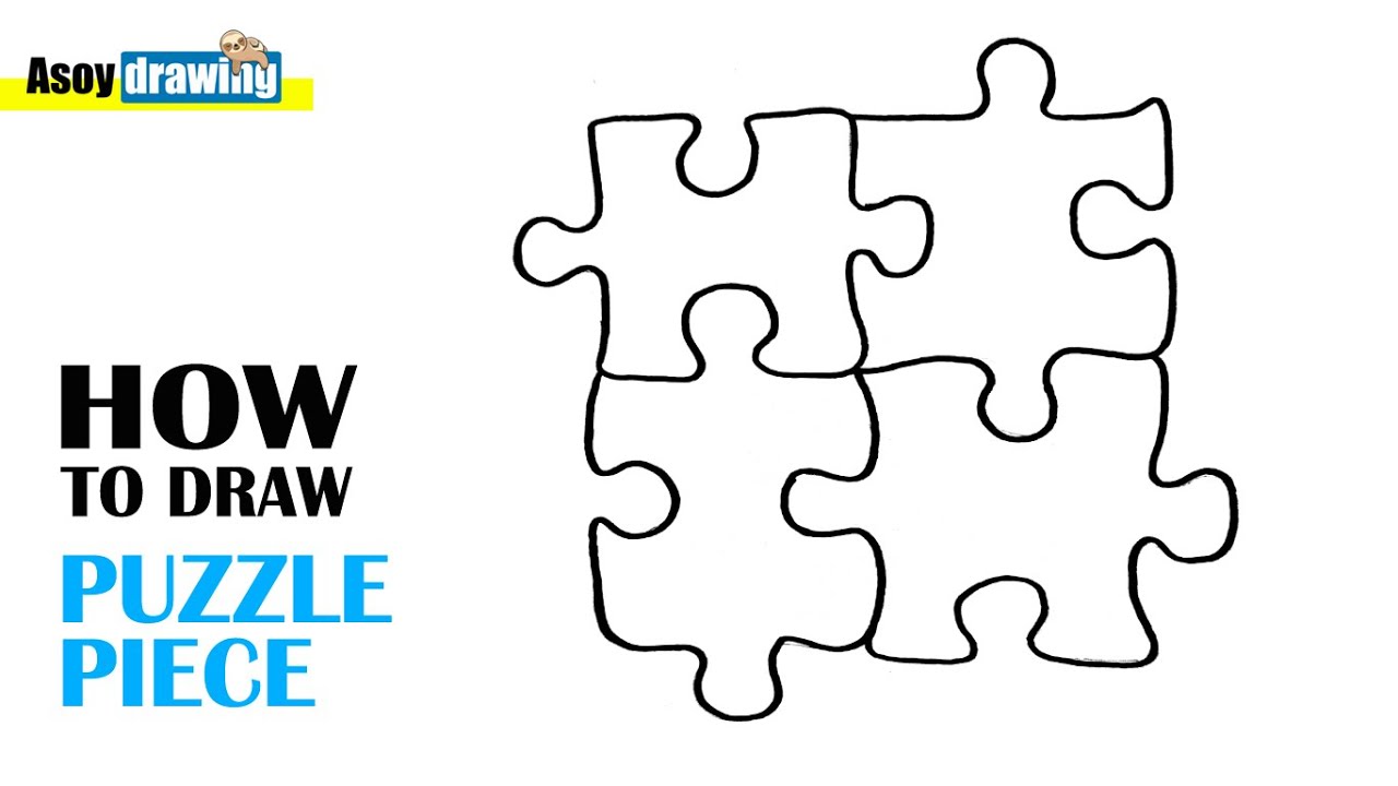 How To Draw Puzzle Pieces Youtube