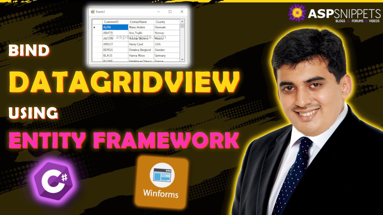 Bind Datagridview Using Entity Framework C Youtube