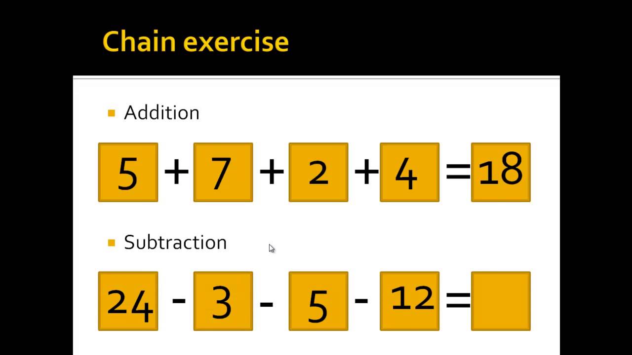 How To Solve Chain Exercises Youtube