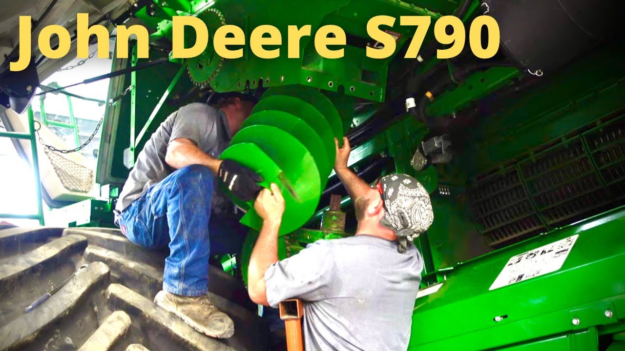 John Deere S790 Installing Vertical Horizontal Unload Augers Youtube
