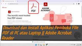Cara Download Dan Install Aplikasi Pembuka File Pdf Di Pc Atau Laptop ...