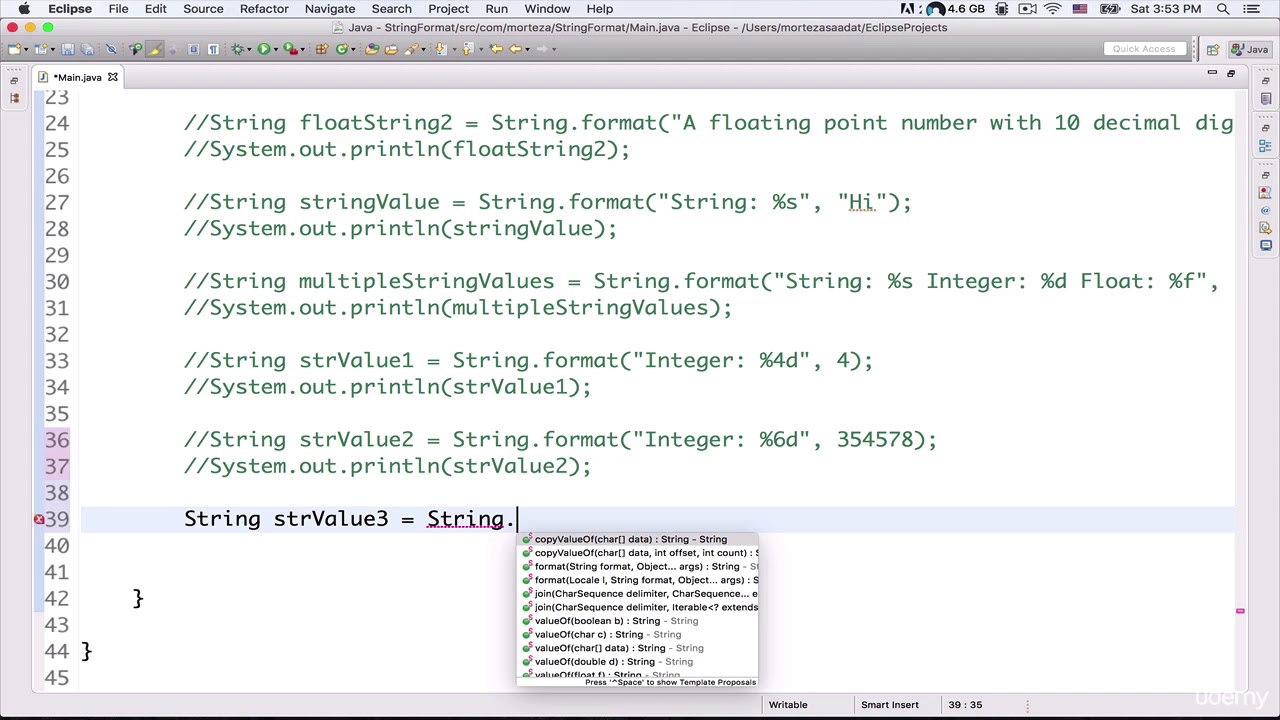 090 String Formatting In Java Part3 Youtube