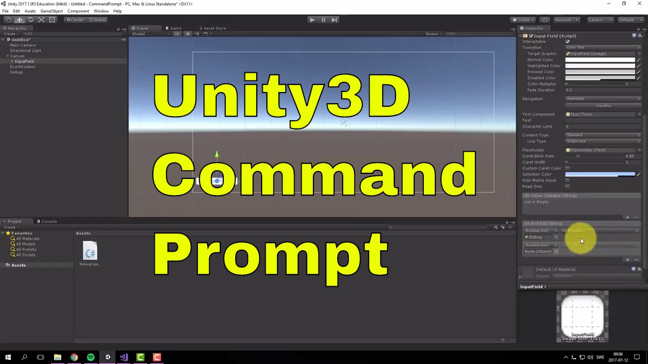 Ingame Command Prompt Unity Eng Youtube