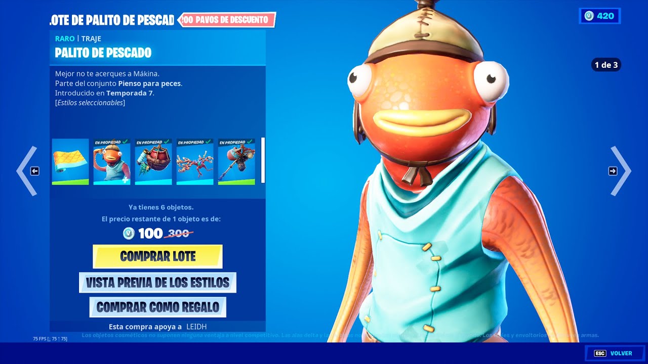 Vuelve Skin Palito De Pez Nueva Tienda Fortnite Hoy 14 02 22 Tienda
