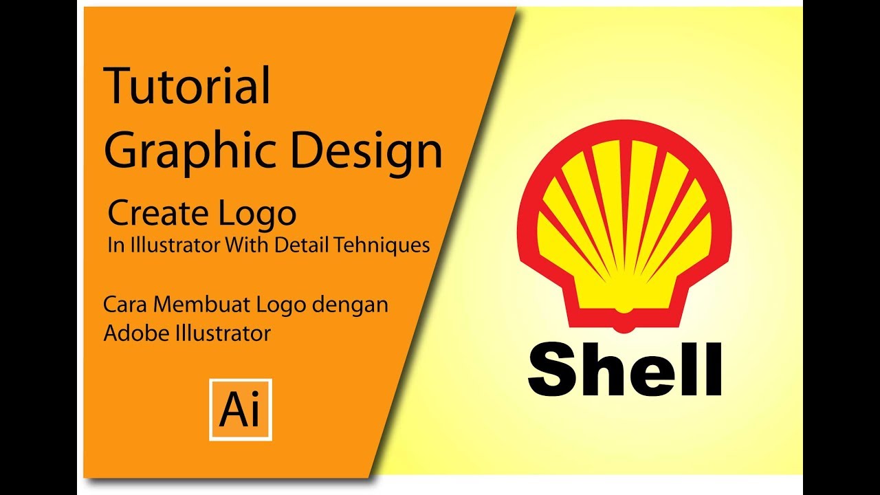 How To Make Shell Logo With Adobe Illustrator Tutorial Create Shell