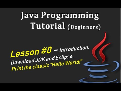 Java Programming Tutorial Series For Beginners Intro Download Jdk