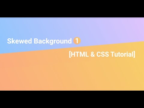 Css Skewed Background Tutorial Html Css Codecompanion93 Youtube