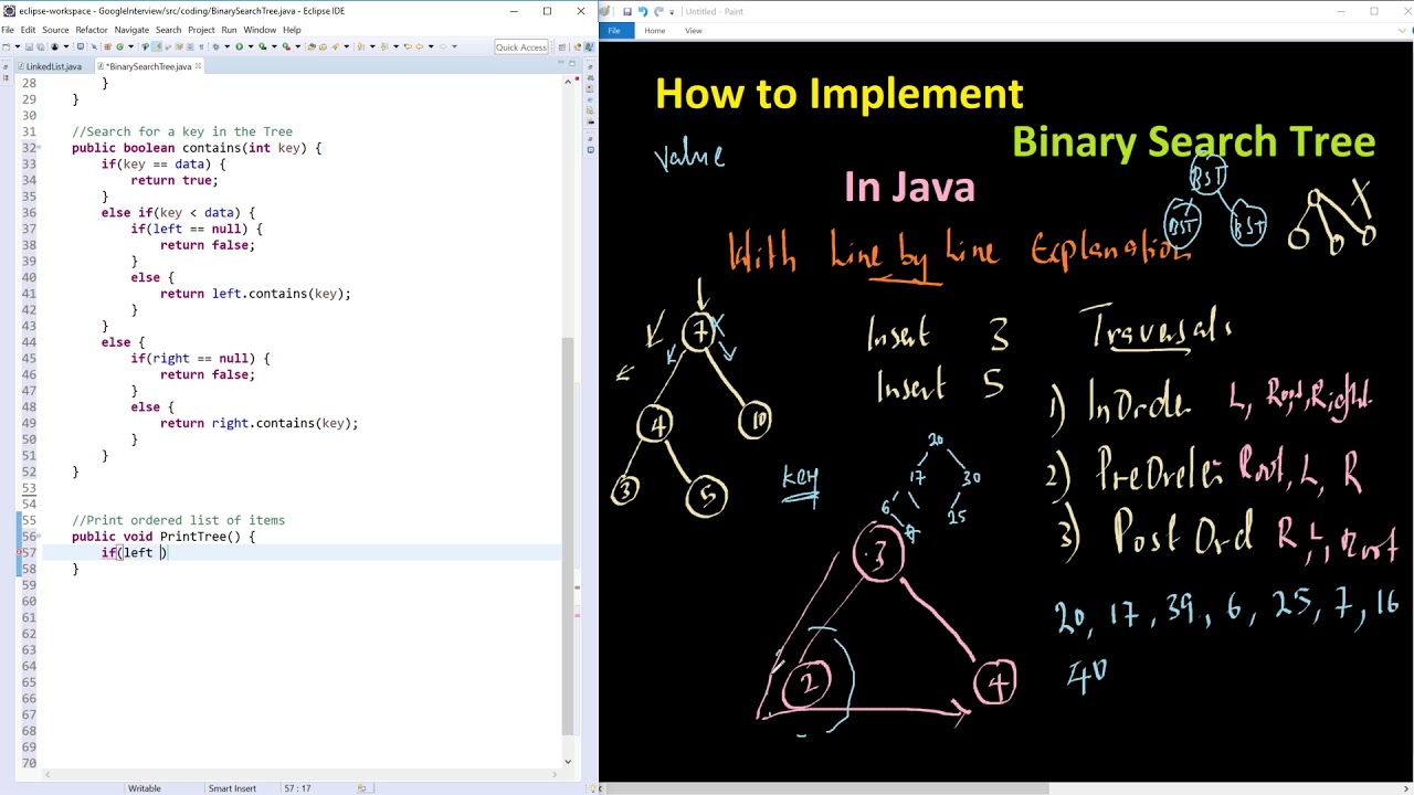 How To Implement Binary Search Tree In Java 3 Youtube