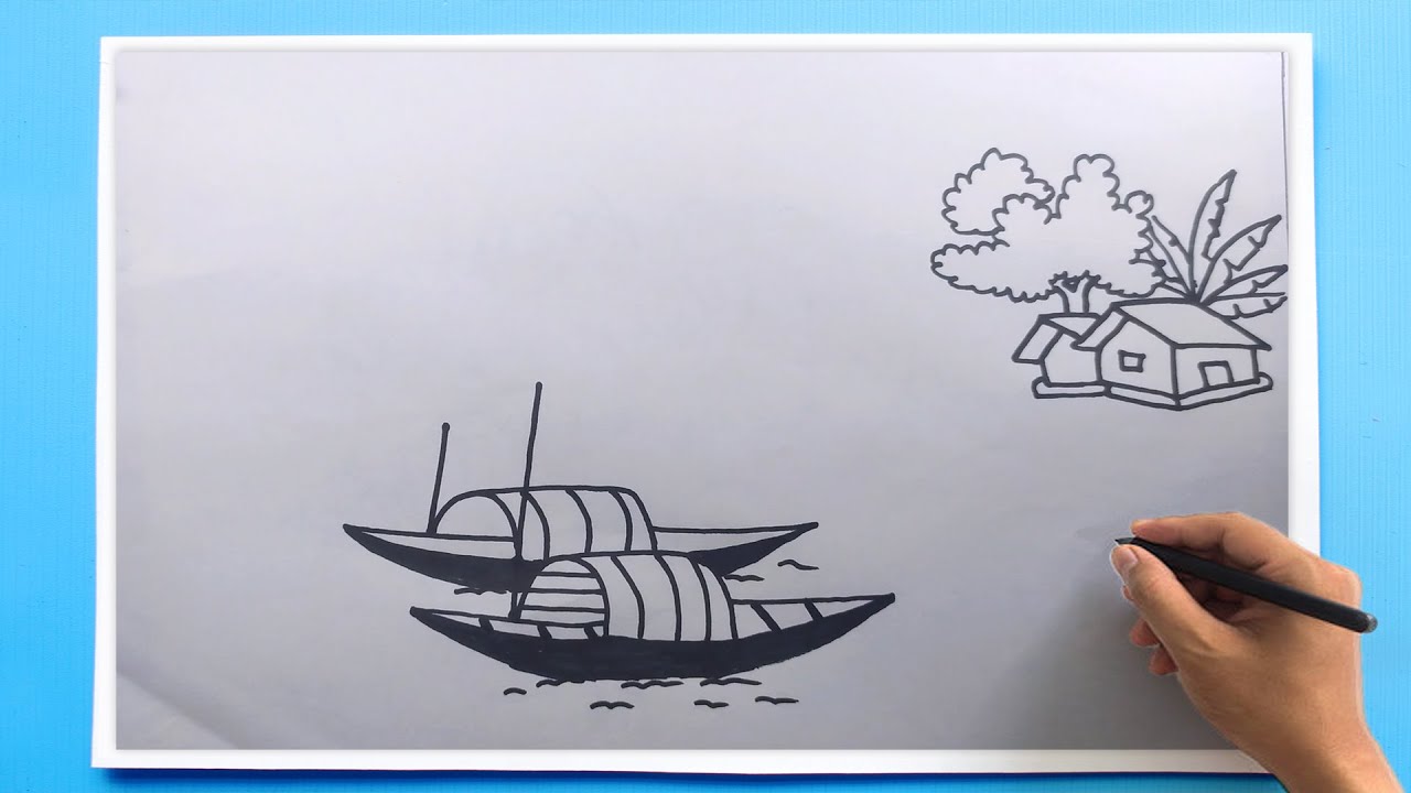 Scenery Drawing Landscape Drawing Easy Drawing Class 25 50 Off