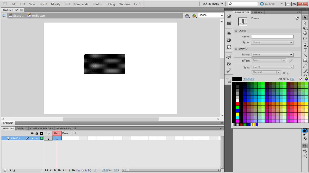 How To Create Button In Flash Youtube