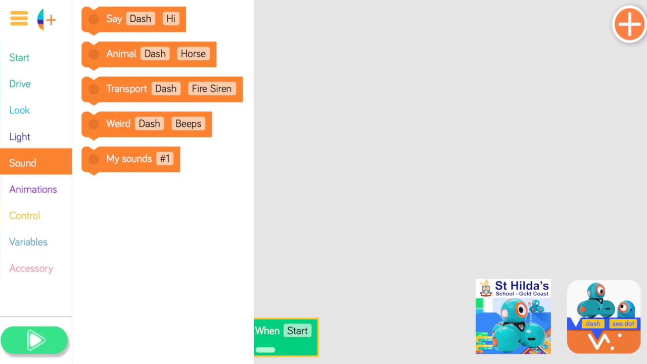 Coding Dash Robots Blockly App Basics Getting To Know The Interface