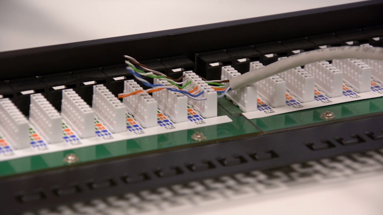Unshielded Patch Panel Cat 6 The Cable Installation Youtube