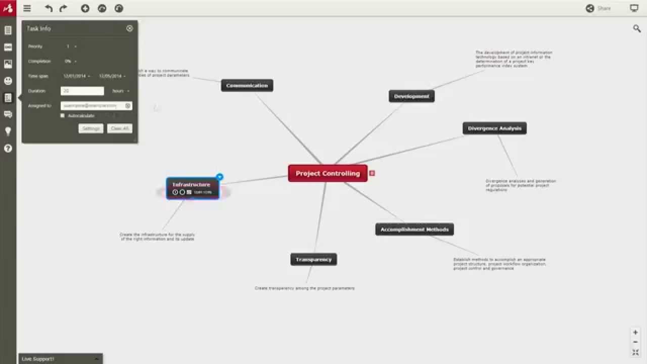 How To Add Tasks To A Mind Map In Mindomo Youtube