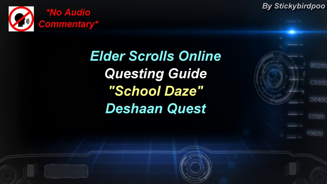 School Daze Deshaan Quest Elder Scrolls Online Youtube