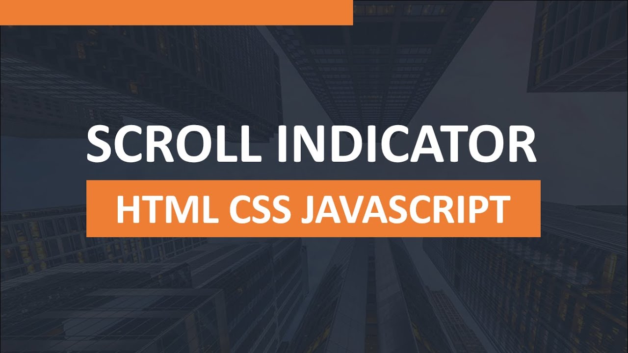 Page Scroll Indicator Using Html Css And Javascript Youtube