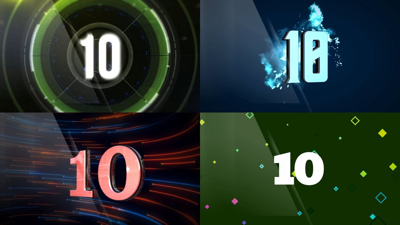 3d Scene 10 Seconds Countdown Animation Countdown Hd Video Youtube