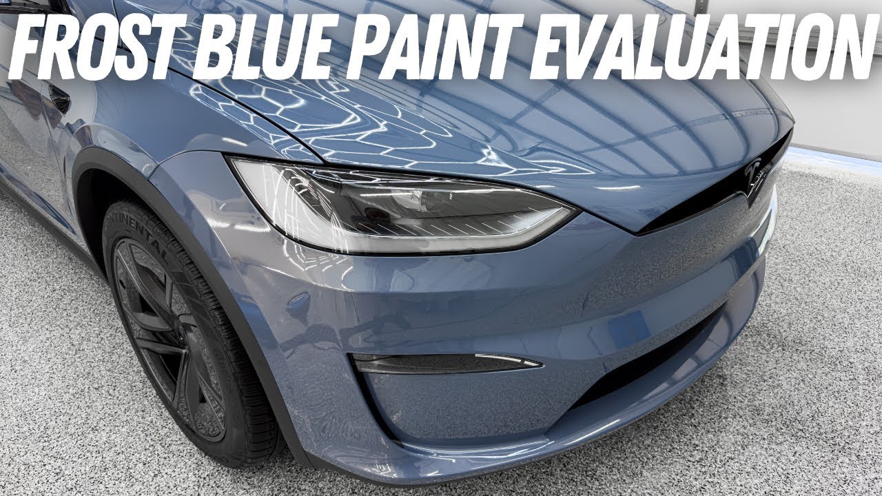 Frost Blue Metallic Tesla Model X Paint Quality Evaluation My New