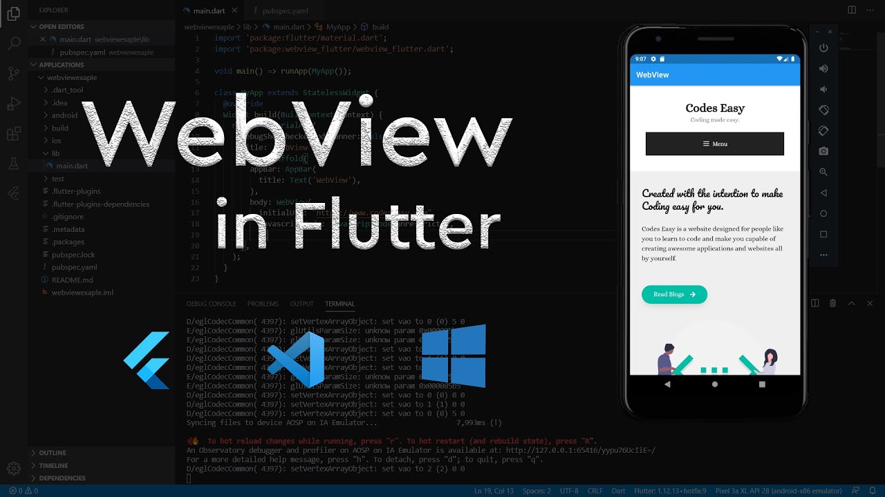 Webview In Flutter For Beginners Youtube