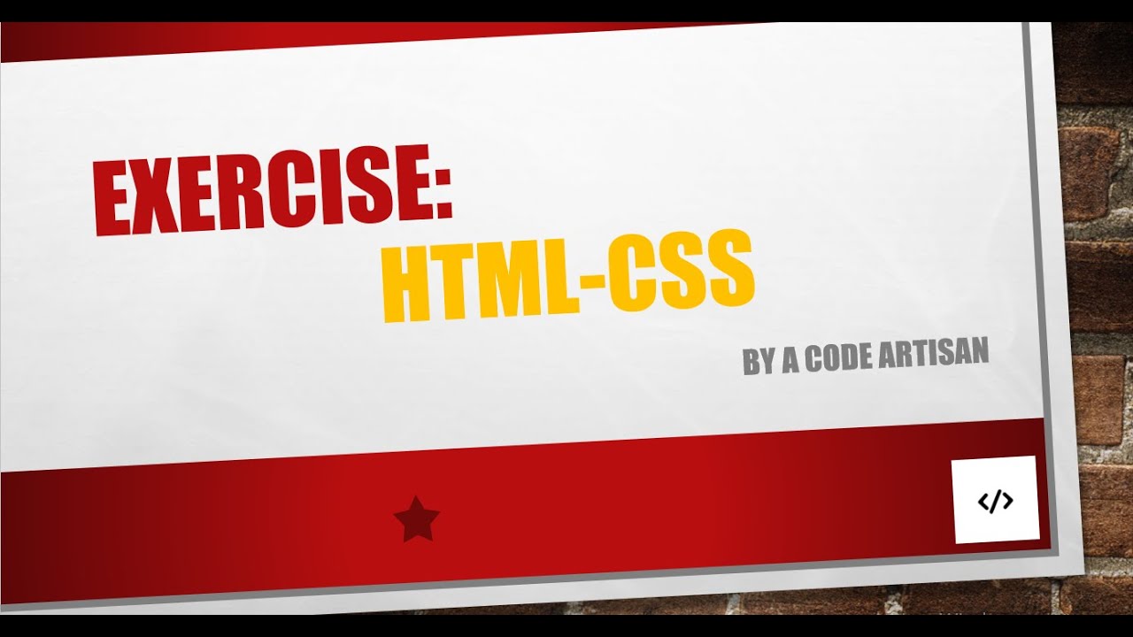 Html And Css Exercise Part 1 Youtube