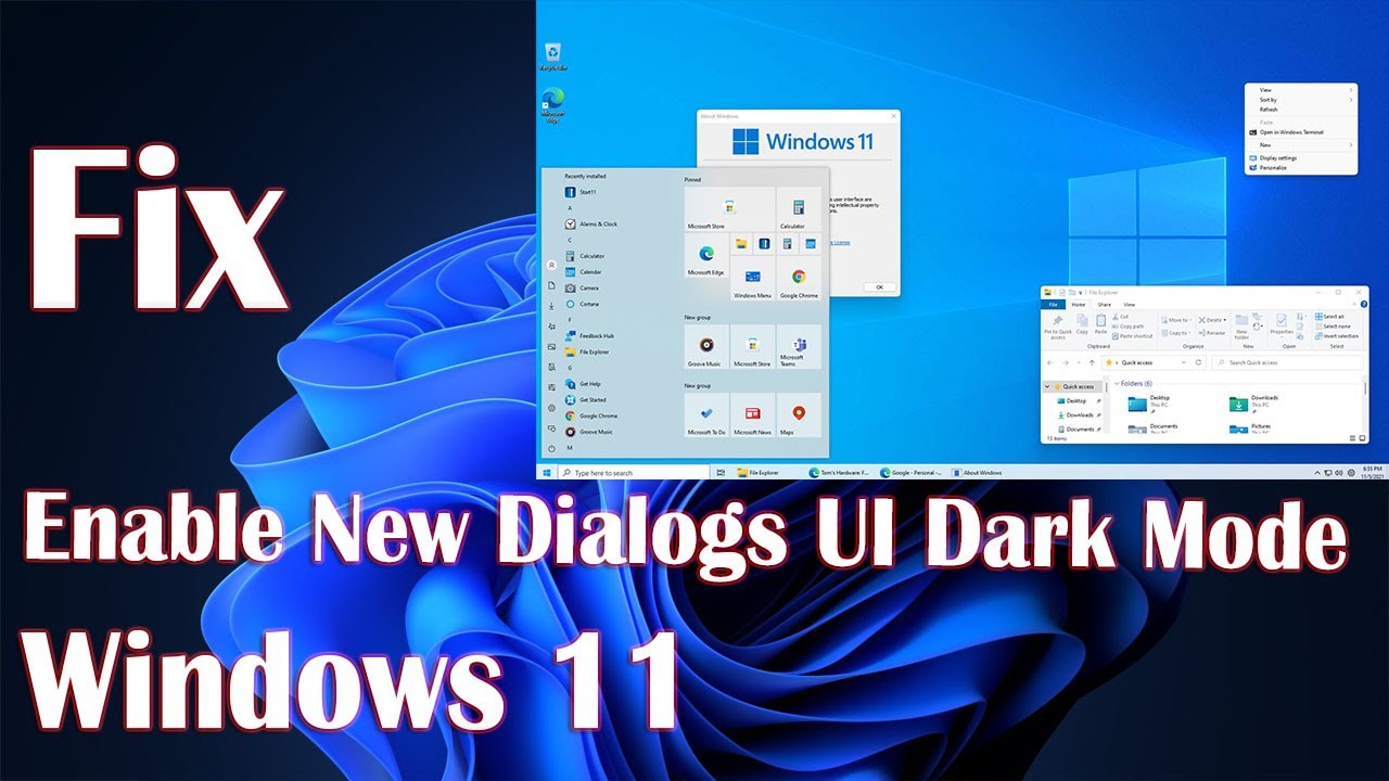 Enable Or Disable New Dialogs Ui With Dark Mode Theme In Windows 11 How ... Enable Or Disable New Dialogs Ui With Dark Mode Theme In Windows 11 How ...