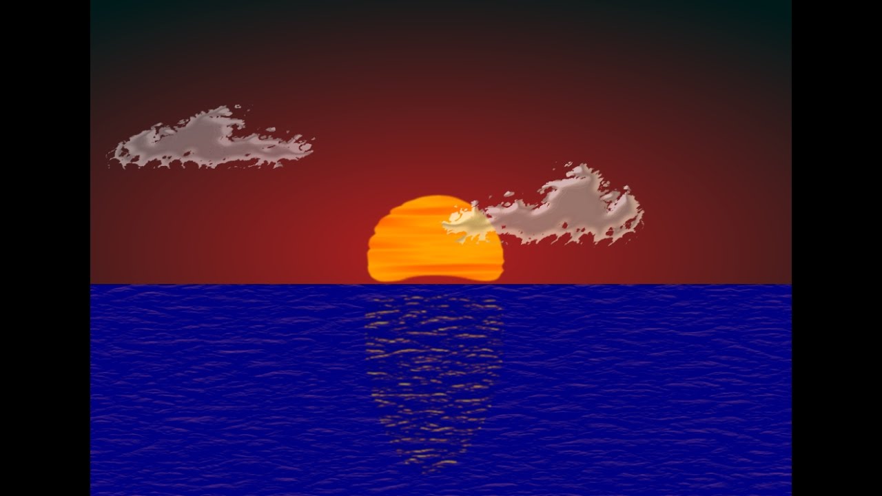 Inkscape Drawing A Sunset Part 1 Youtube