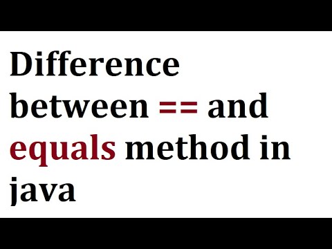 Difference Between And Equals Method In Java Java Interview