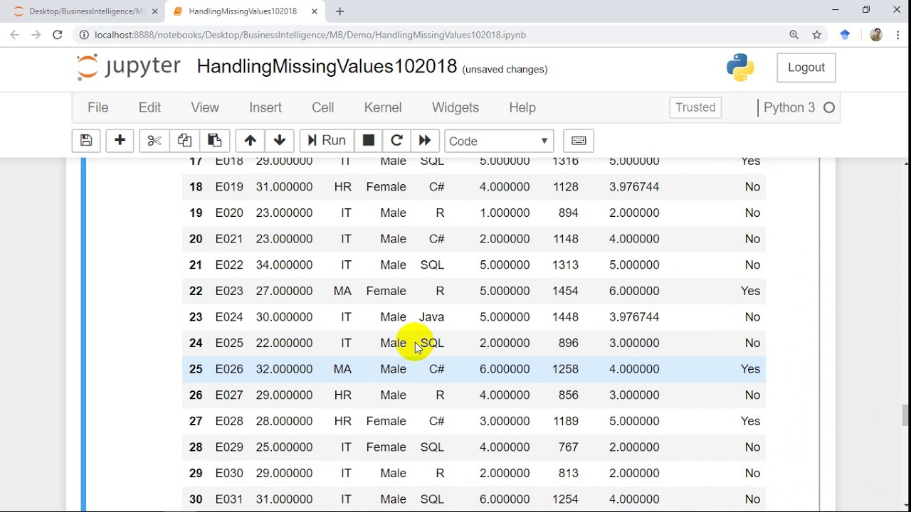 Handling Missing Value With Python Youtube