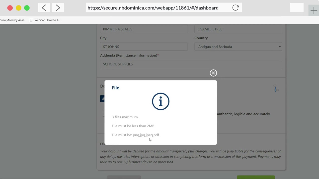 How To Send An Electronic Funds Transfer Using Mobanking Desktop