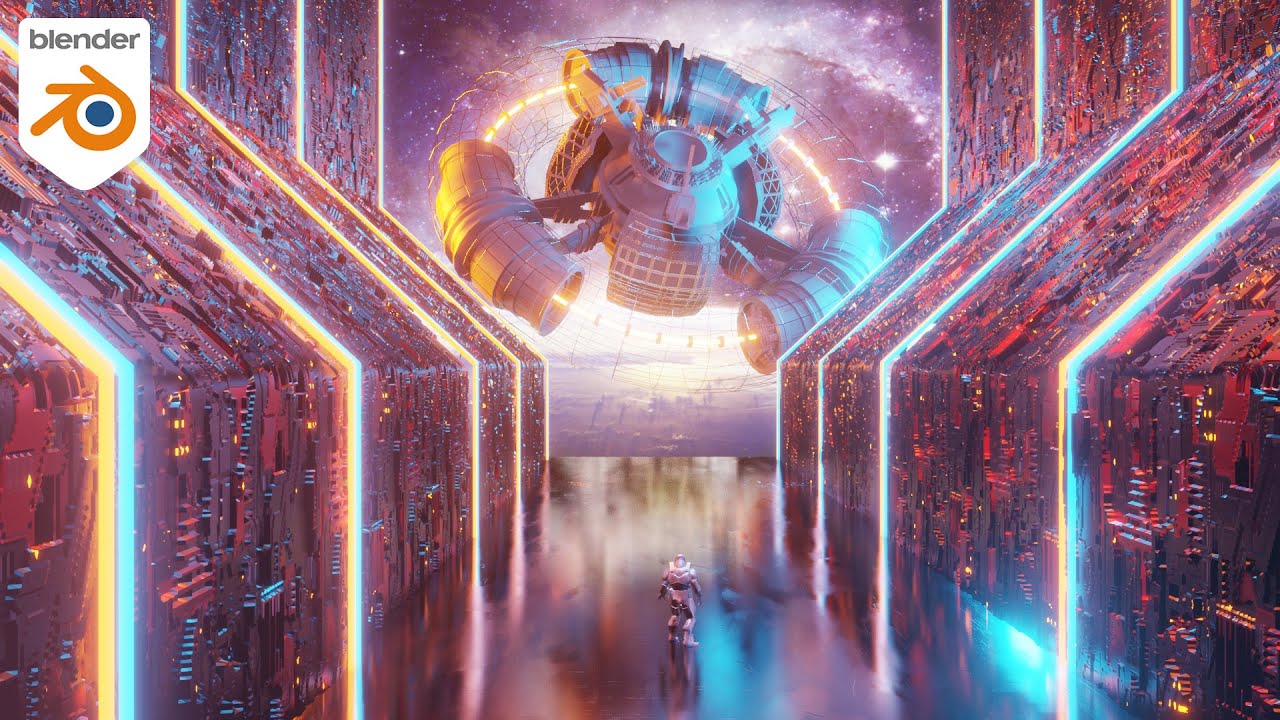 Easy Space Scene Tutorial In Blender Sci Fi Concept Art In Blender