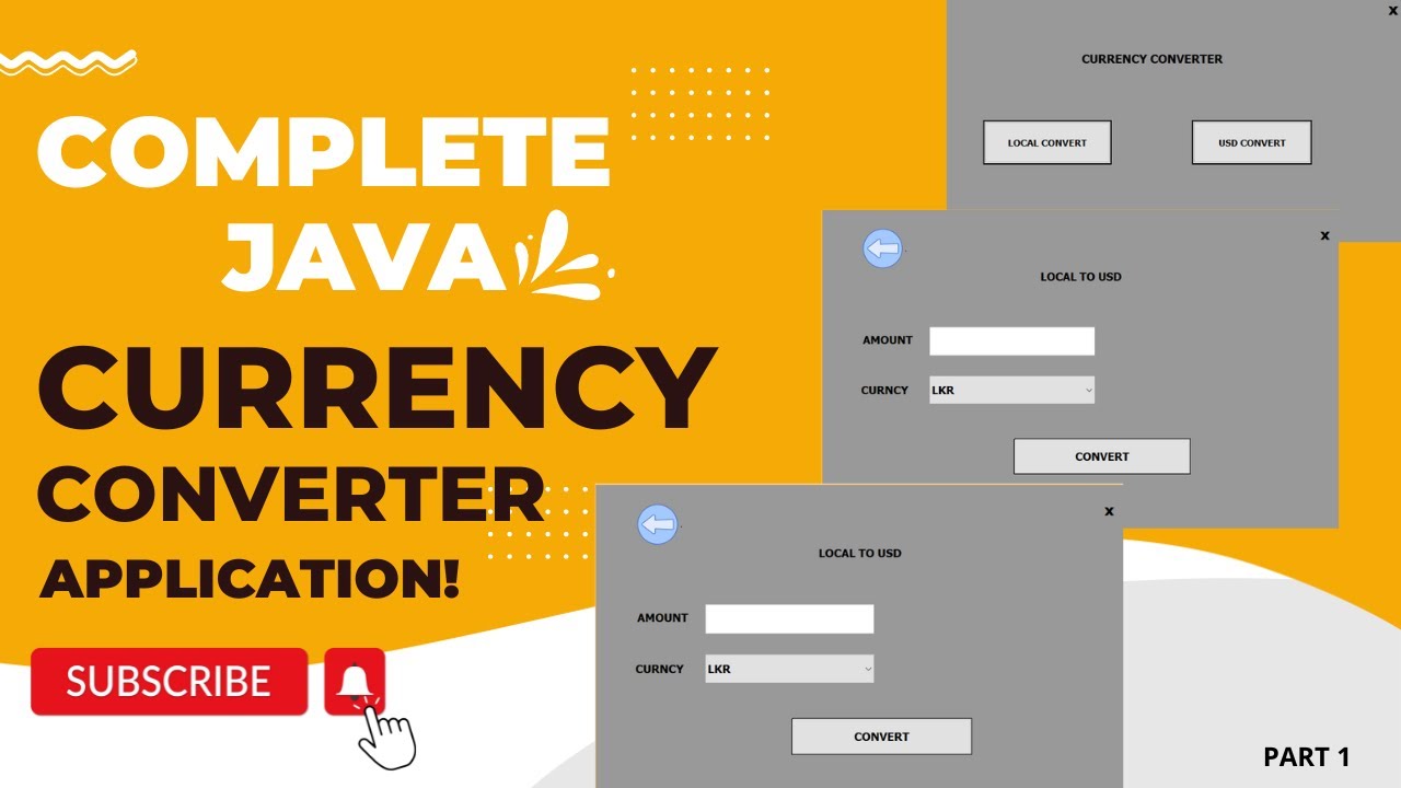 Currency Converter Using Java Complete Currency Converter
