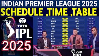 Ipl 2025 Schedule Ipl 2025 Time Table 2025 Ipl Schedule Ipl 2025 ...
