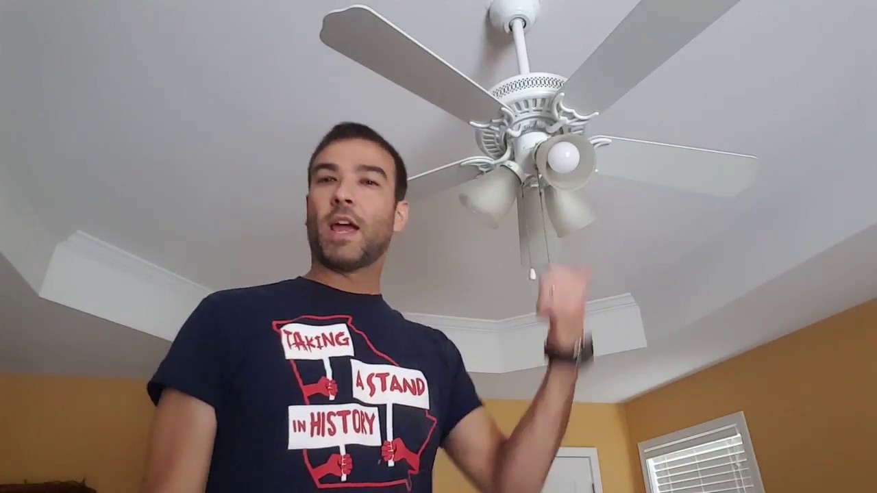 Installation Of A Hunter Ceiling Fan Youtube