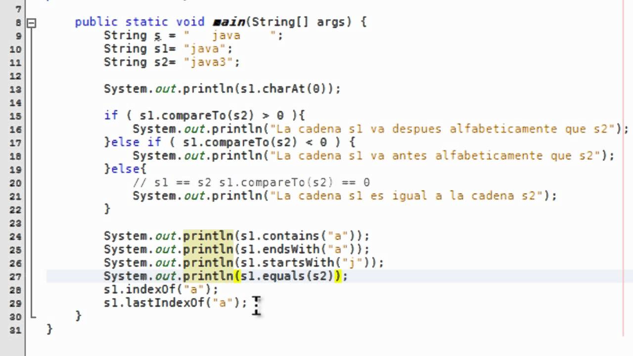 Todos Los Metodos De La Clase String En Java Variaciones