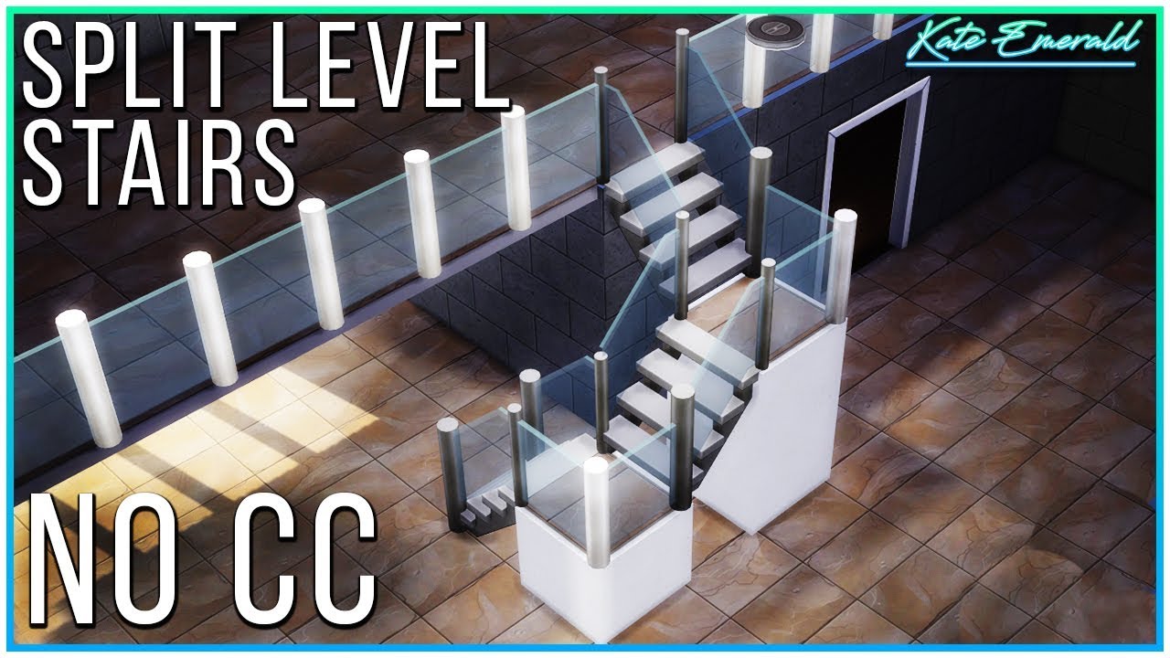 Sims 4 Tutorial Split Level Stairs Kate Emerald Youtube