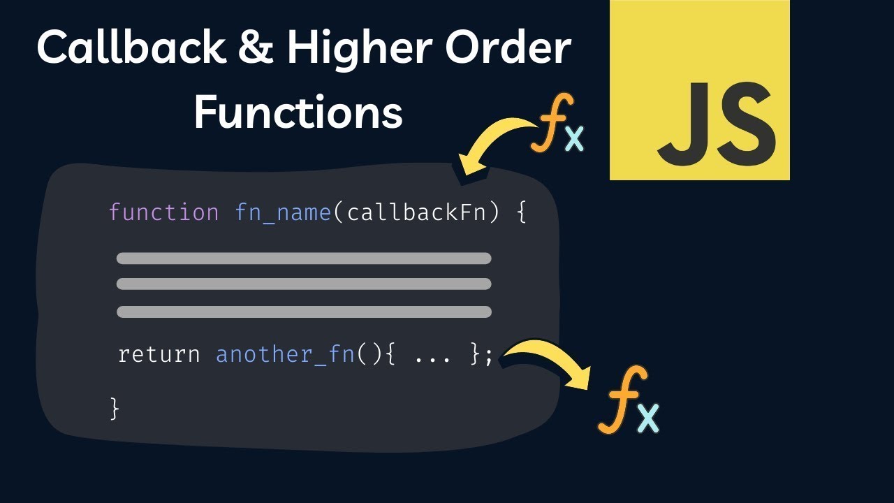 Callback Functions Higher Order Function Arrow Function In