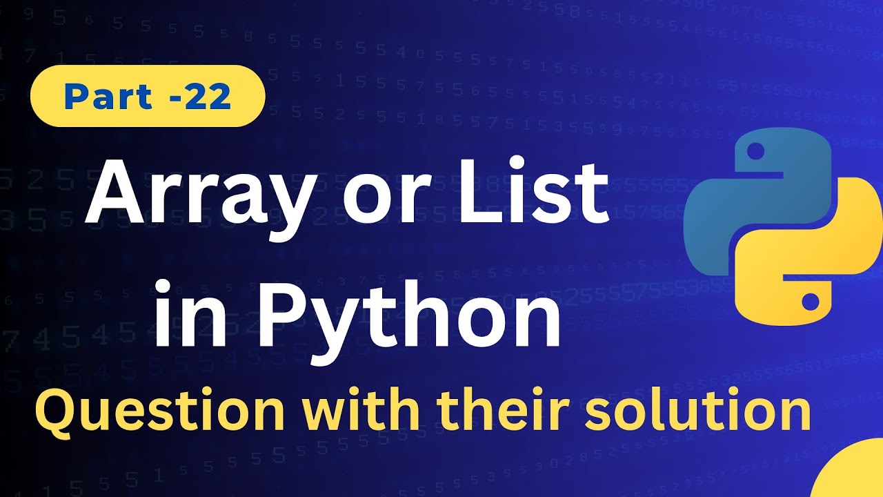 Python Arrays Explained Full Tutorial With Methods Examples For