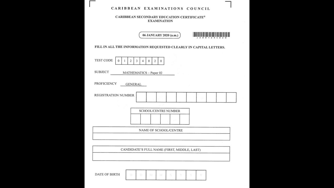 Csec Mathematics Past Papers And Memos