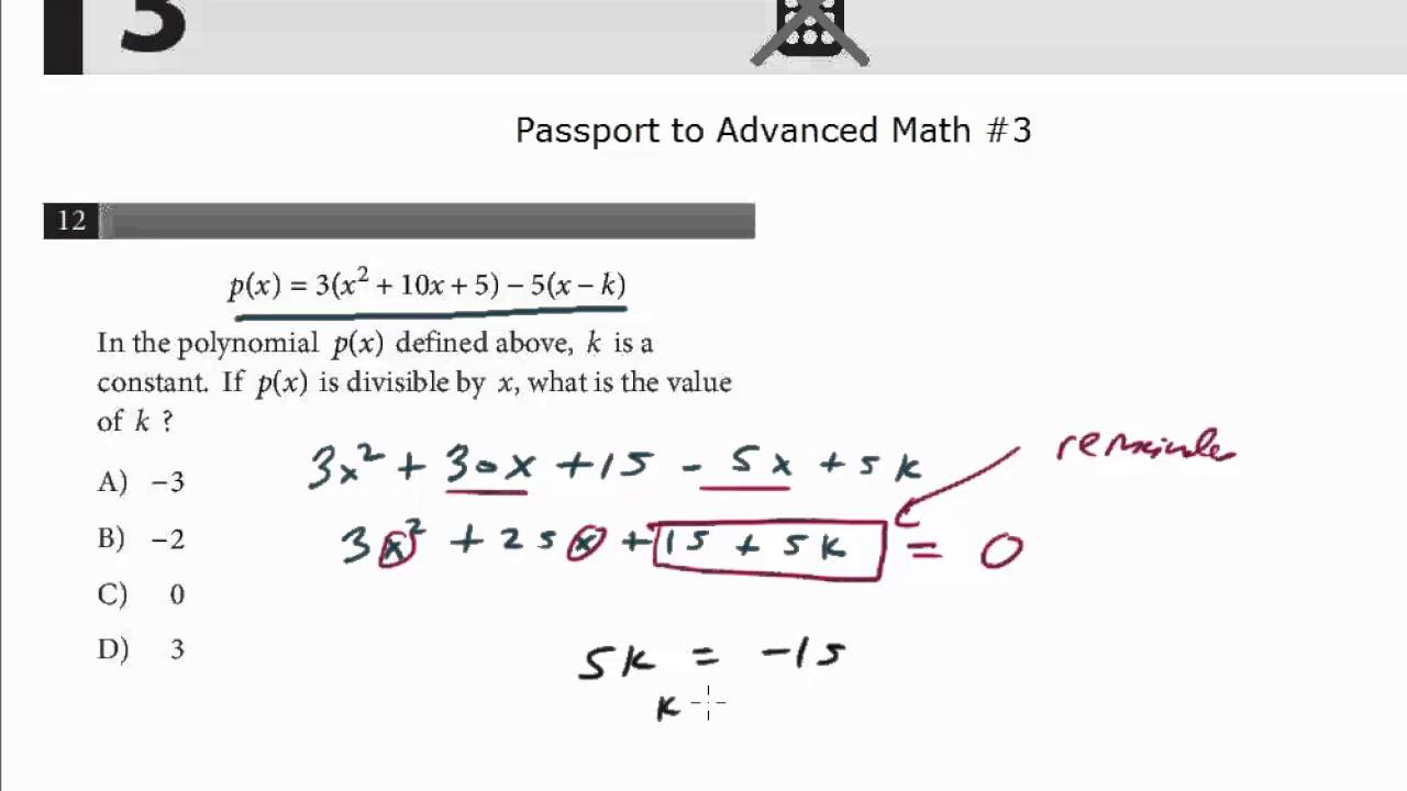 Psat Math Questions