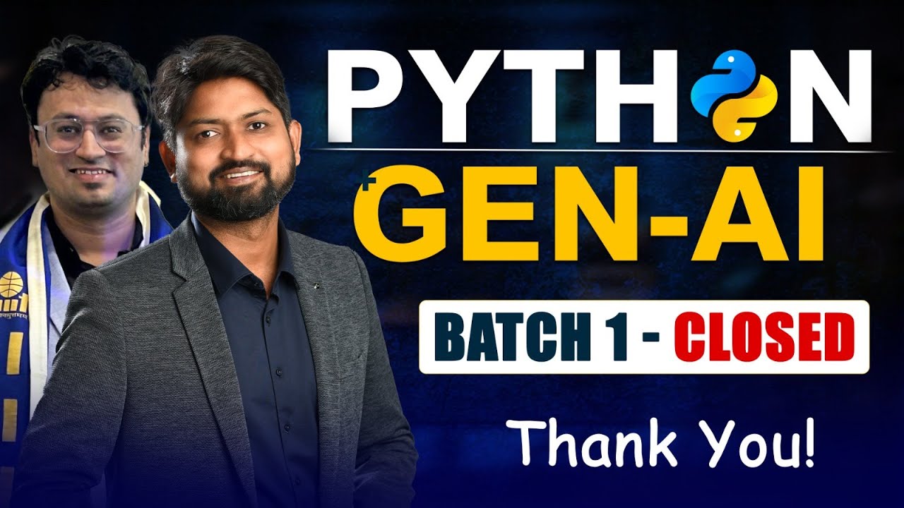 Python Gen Ai Course Batch 1 Closed Ganitank Coding Course By