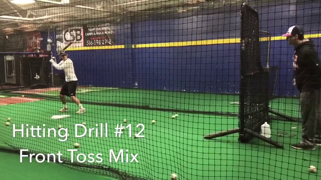Baseball Hitting Drill 12 Front Toss Mix Youtube