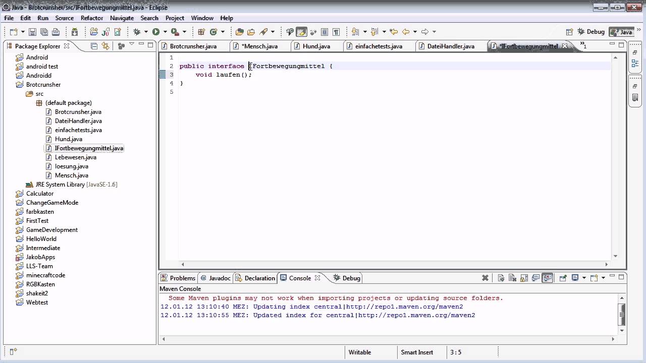Java Tutorial 50 Interfaces Youtube
