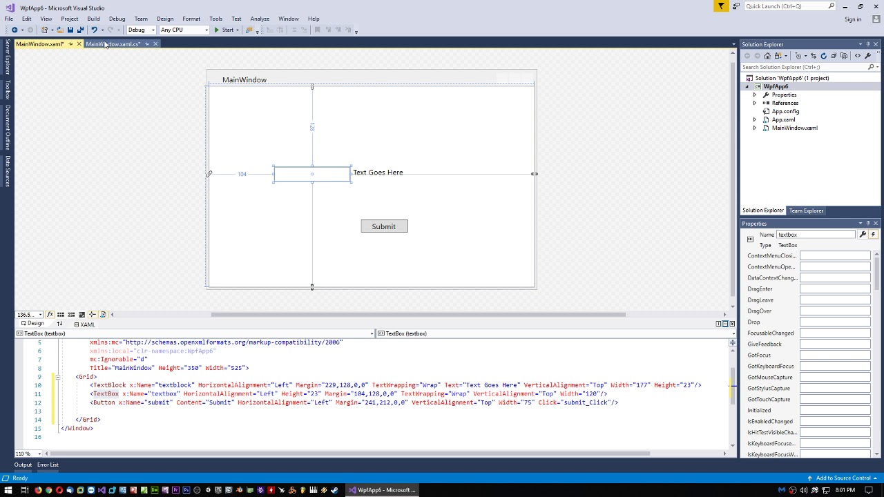 C Wpf Tutorial Get Text From Textbox And Put In Textblock Wpf