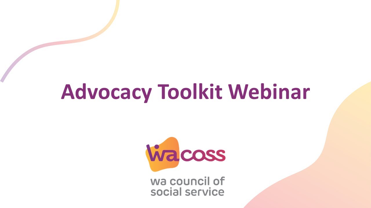 Advocacy Toolkit Webinar Youtube