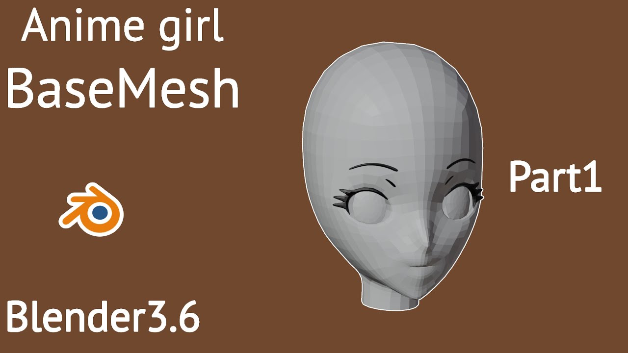 Anime Girl Base Mesh Modeling In Blender 3 6 Part 1 Modeling The Head