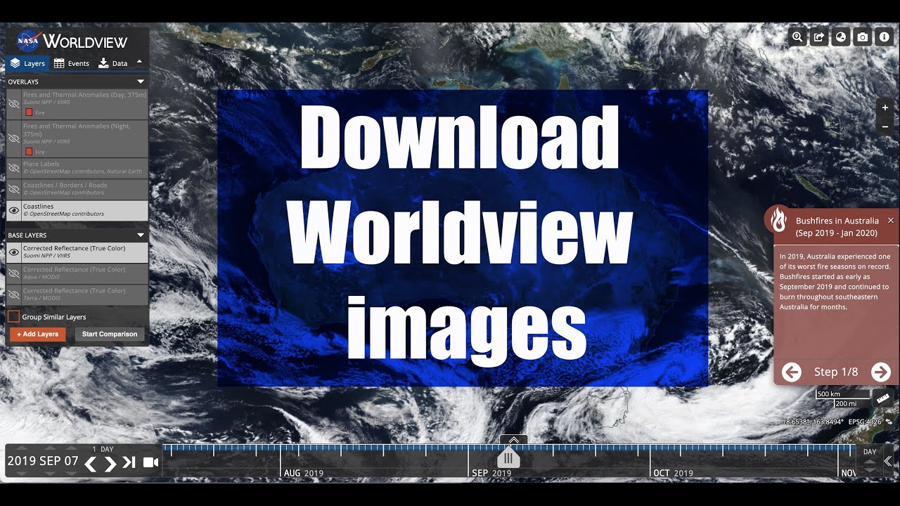 How To Observe Daily Satellite Images In Nasa Worldview Youtube