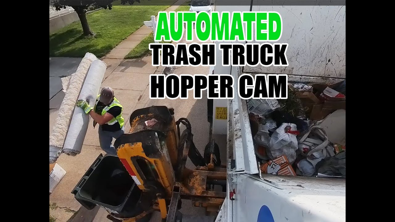 Automated Trash Truck Hopper Cam Youtube