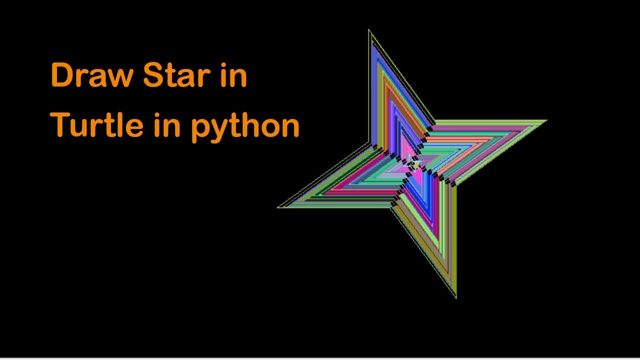 Amazing Draw Star Using Turtle In Python Episode 11 Youtube