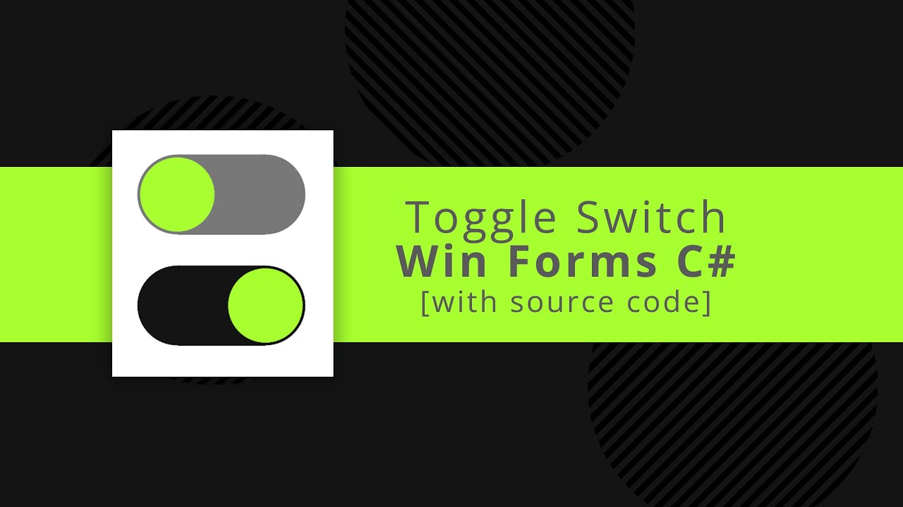 Toggle Switch C Winforms Source Code Youtube