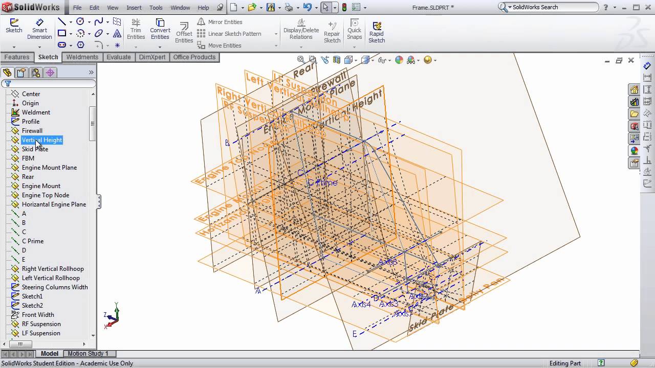 Solidworks Baja Sae Tutorials How To Model A Frame Youtube